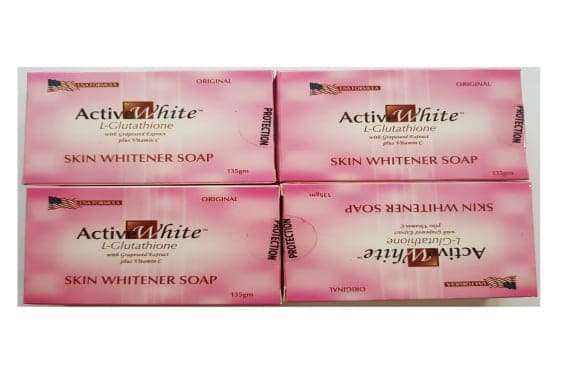 Active White L Glutathione Skin Whitener Soap Pack of 4 | IMBMS