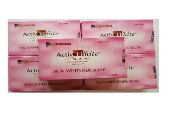 Active White L Glutathione Skin Whitener Soap Pack of 5 | IMBMS