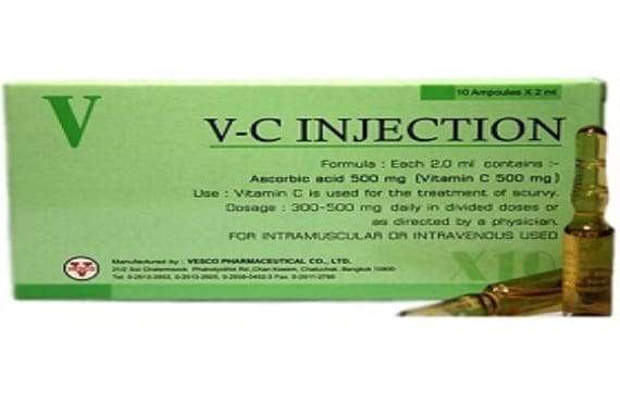 Buy VC injection 500 mg10 ampoules of 2 ml for skin whitening