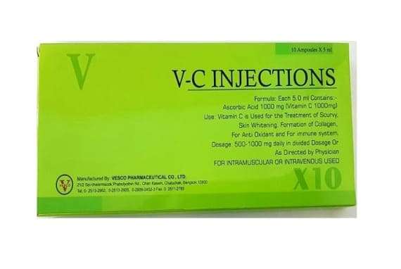 VC Injection 1000 MG 10 Ampoules of 5 ML for Skin Whitening