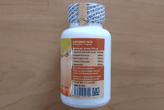 Gluta white vitamin c capsule with collagen | glutathione capsules